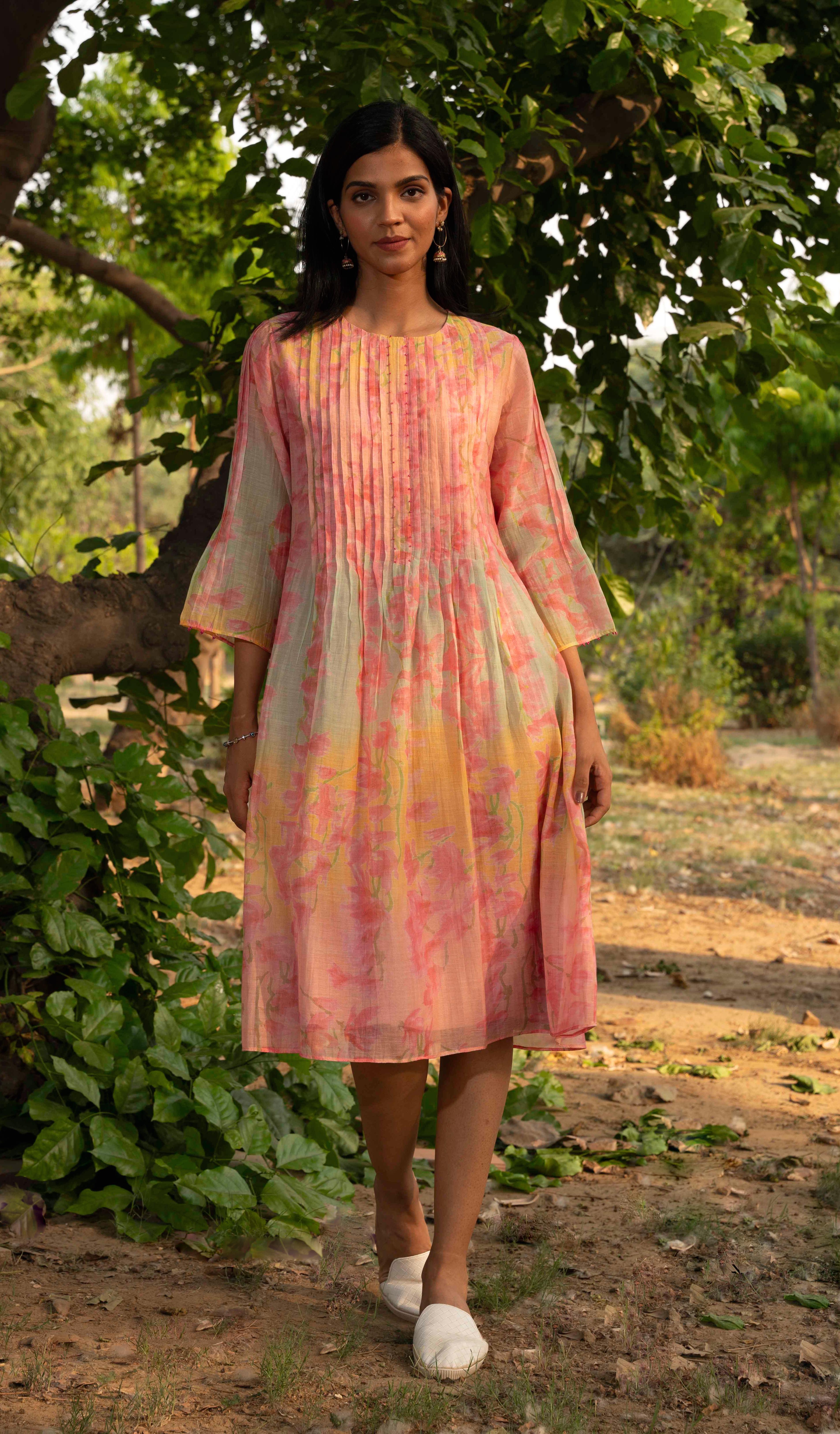 Canary Peach Dress (Set of 1) – PritiPrashant
